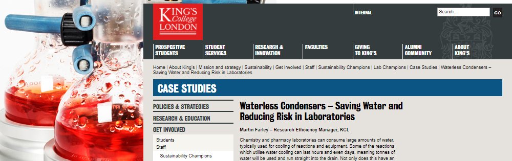 Waterless Condensers – Saving Water and Reducing Risk in Laboratories ...