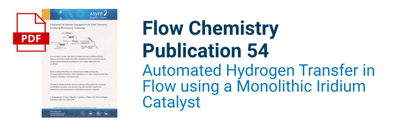 Asynt - Flow Publication 54 - Automated Hydrogen Transfer in Flow using ...